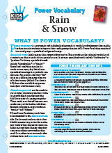 Power Vocabulary: Kids Discover Rain & Snow | Kids Discover Online