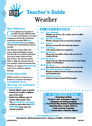 Teacher's Guide: Weather | Kids Discover Online